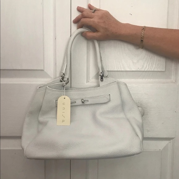 Unisa | Bags | White Authentic Leather Purse | Poshmark